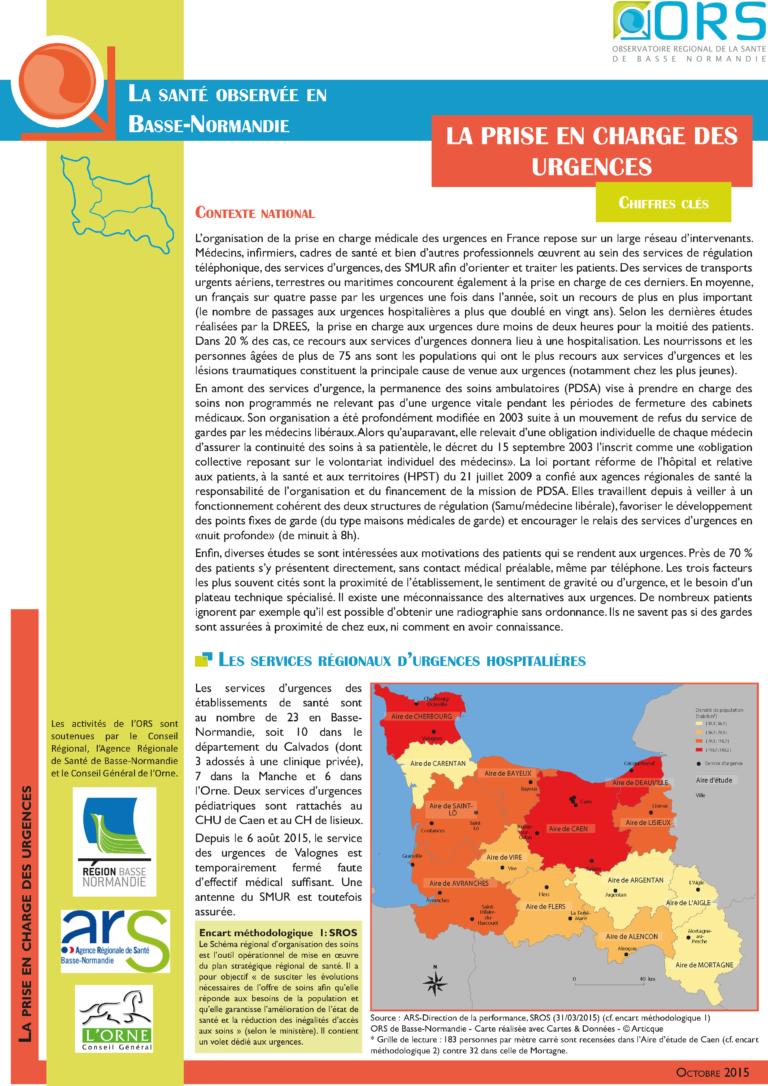 La santé observée en Basse-Normandie - La prise en charge des urgences ...